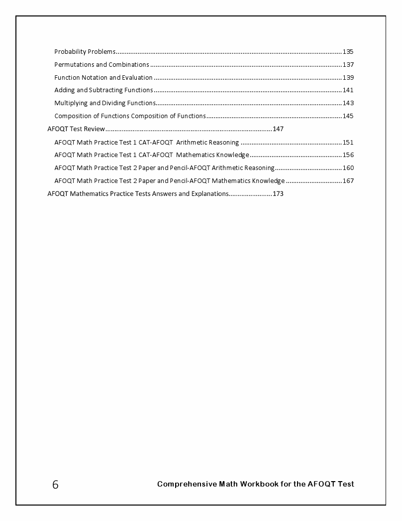 Comprehensive Math Workbook for the AFOQT Test: Student Workbook and 2 ...