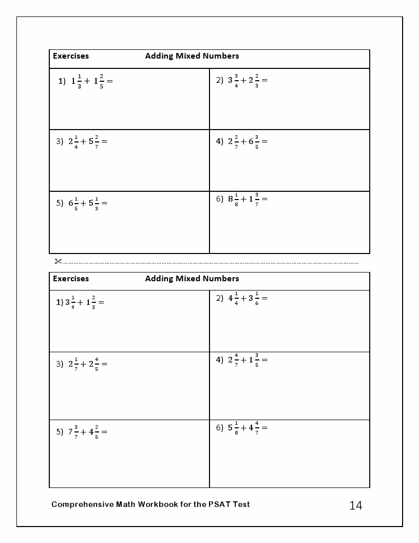Comprehensive Math Workbook for the PSAT Test: Student Workbook and 2 ...