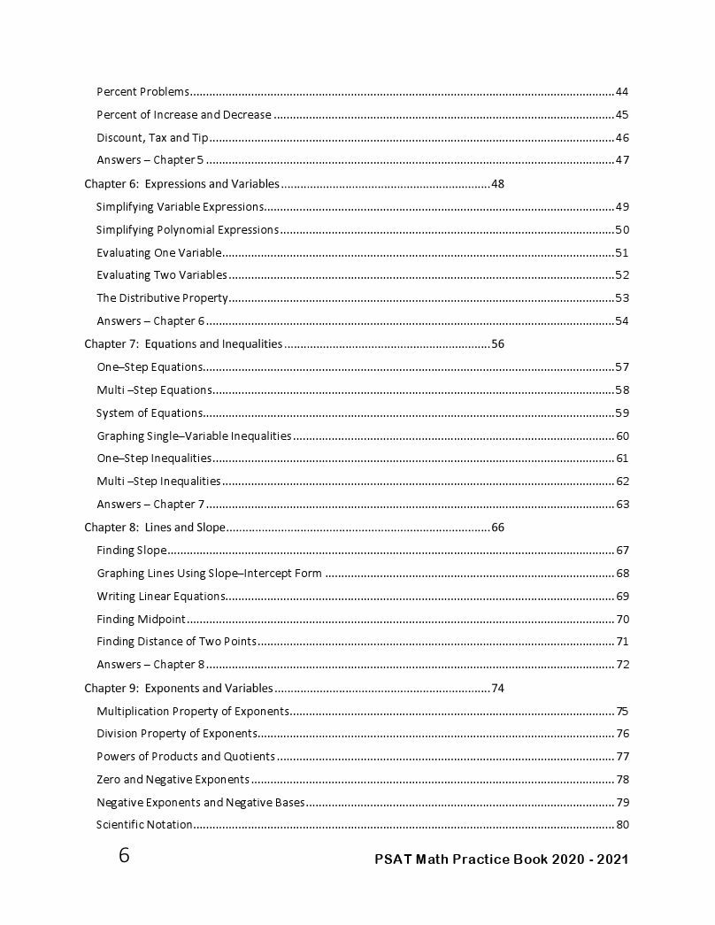 Comprehensive PAST Math Practice Book 2020 – 2021: Complete Coverage of ...