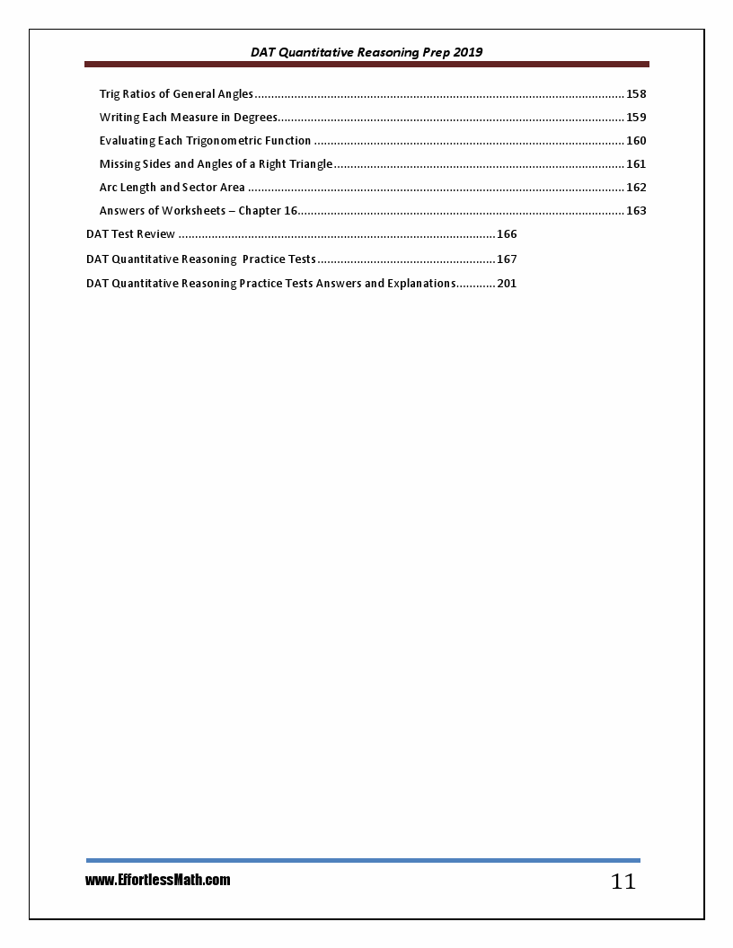 DAT Quantitative Reasoning Prep 2019: A Comprehensive Review and ...