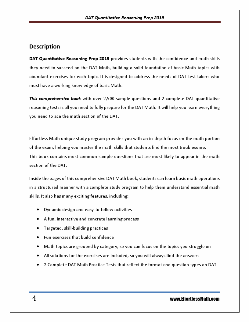 DAT Quantitative Reasoning Prep 2019: A Comprehensive Review and ...