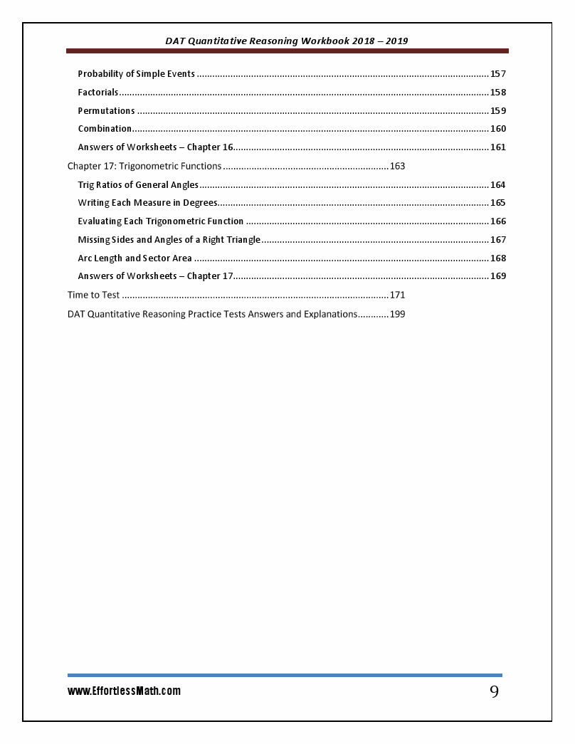 DAT Quantitative Reasoning Workbook 2018 – 2019: The Most Comprehensive ...