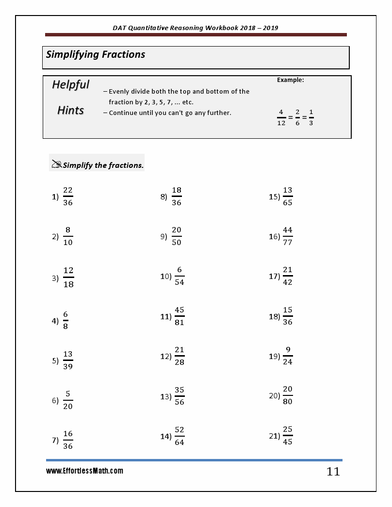 DAT Quantitative Reasoning Workbook 2018 – 2019: A Comprehensive Review ...