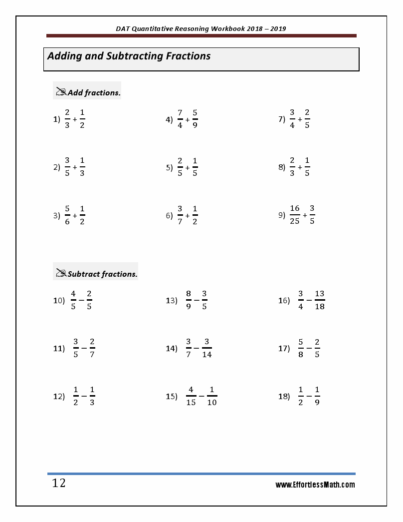 DAT Quantitative Reasoning Workbook 2018 – 2019: The Most Comprehensive ...