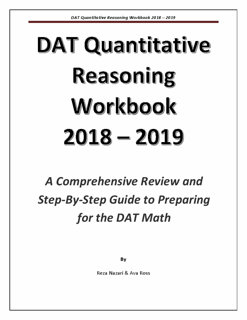 DAT Quantitative Reasoning Workbook 2018 – 2019: A Comprehensive Review ...