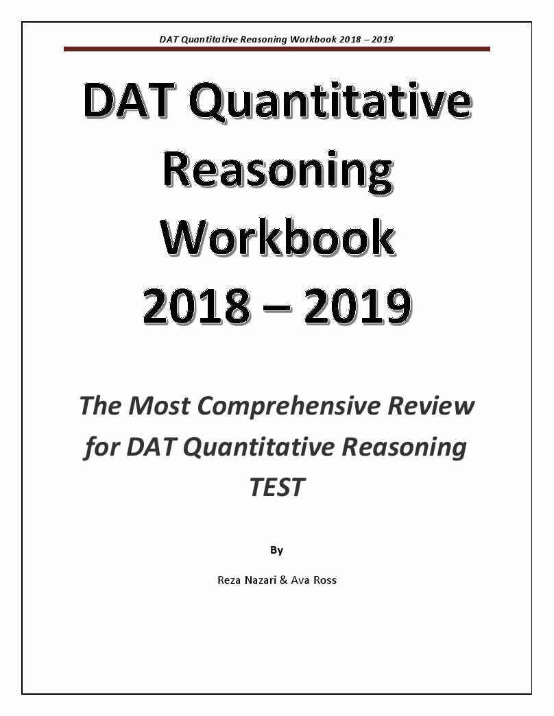 DAT Quantitative Reasoning Workbook 2018 – 2019: The Most Comprehensive ...