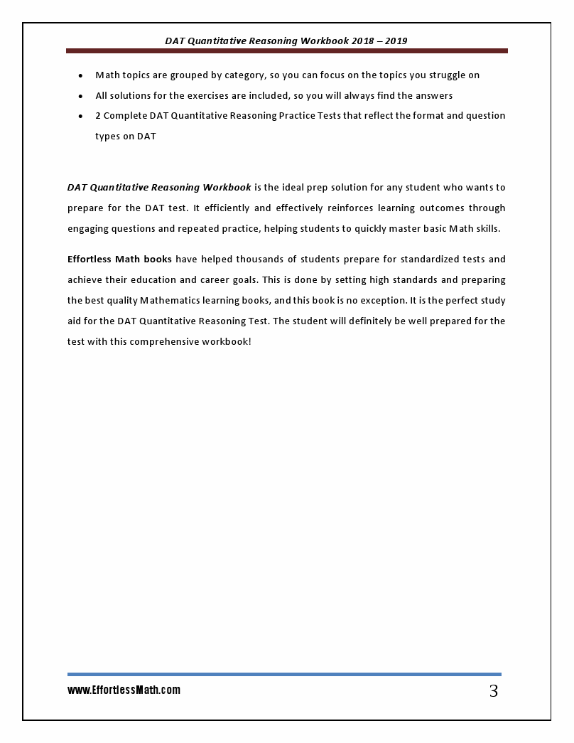 DAT Quantitative Reasoning Workbook 2018 – 2019: A Comprehensive Review ...