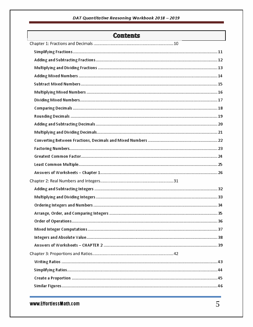 DAT Quantitative Reasoning Workbook 2018 – 2019: A Comprehensive Review ...