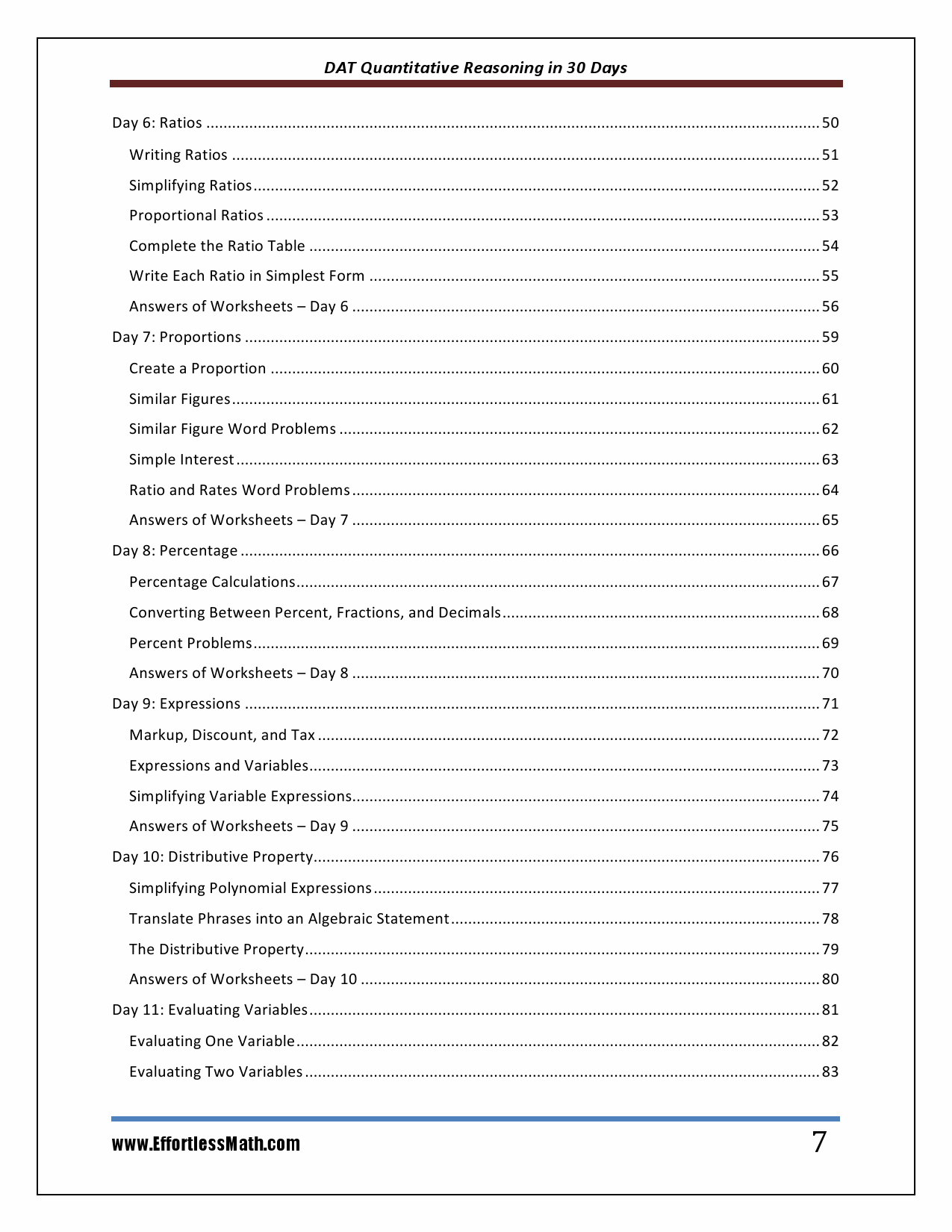 DAT Quantitative Reasoning in 30 Days: The Ultimate Crash Course to ...
