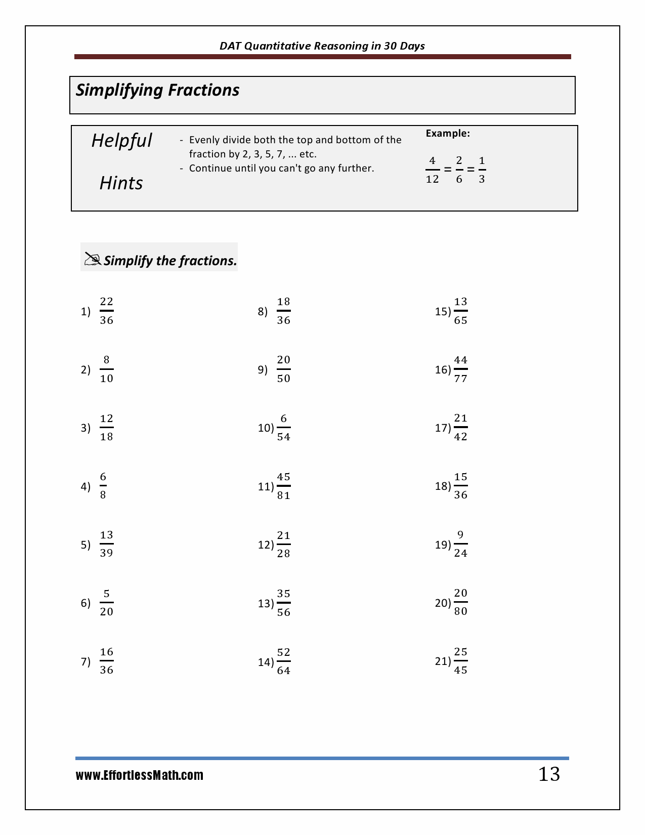 Quantitative Reasoning Cheat Sheet Quantitative Reasoning Cheat Sheet