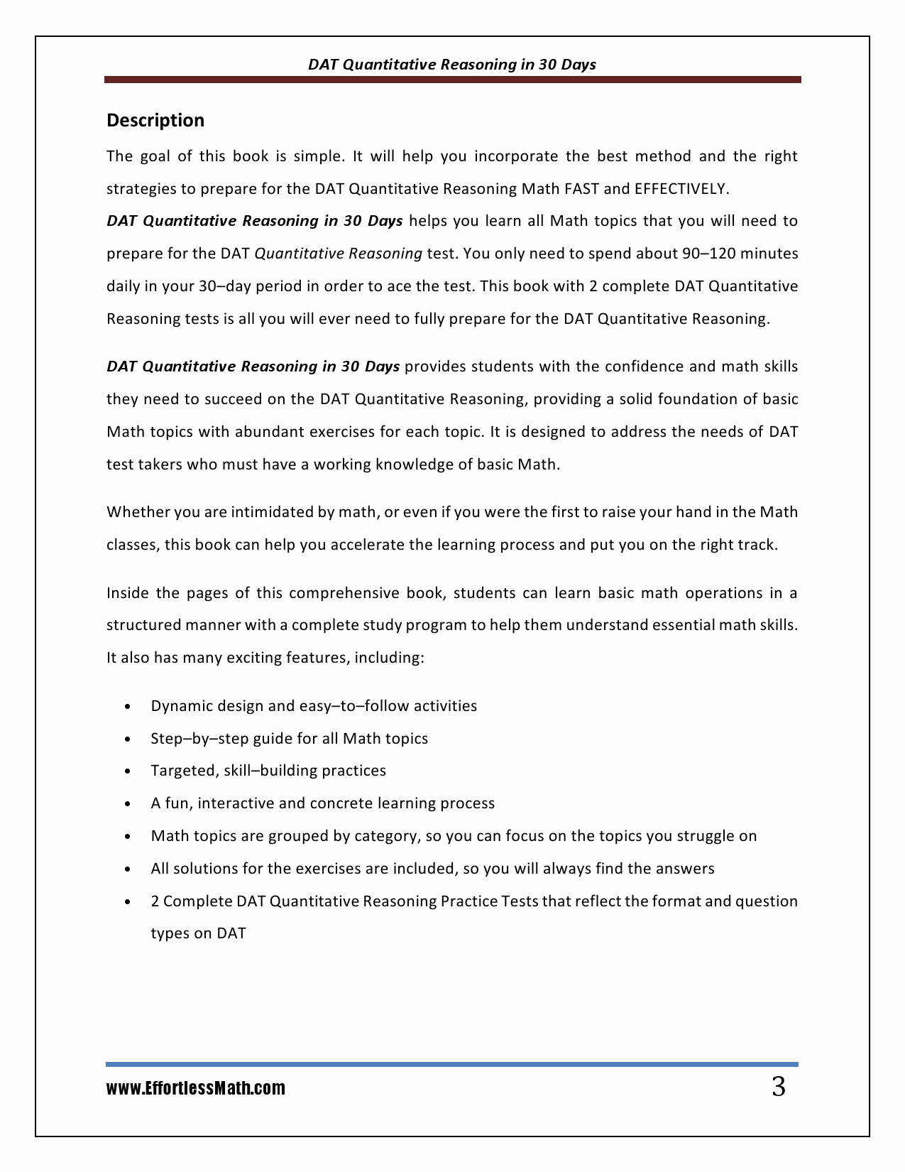 DAT Quantitative Reasoning in 30 Days: The Ultimate Crash Course to ...