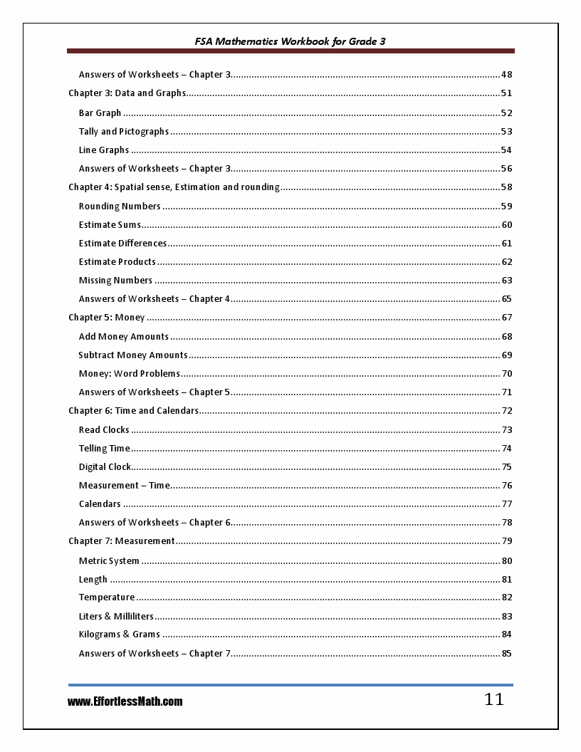 FSA Mathematics Workbook For Grade 3: Step-By-Step Guide to Preparing ...