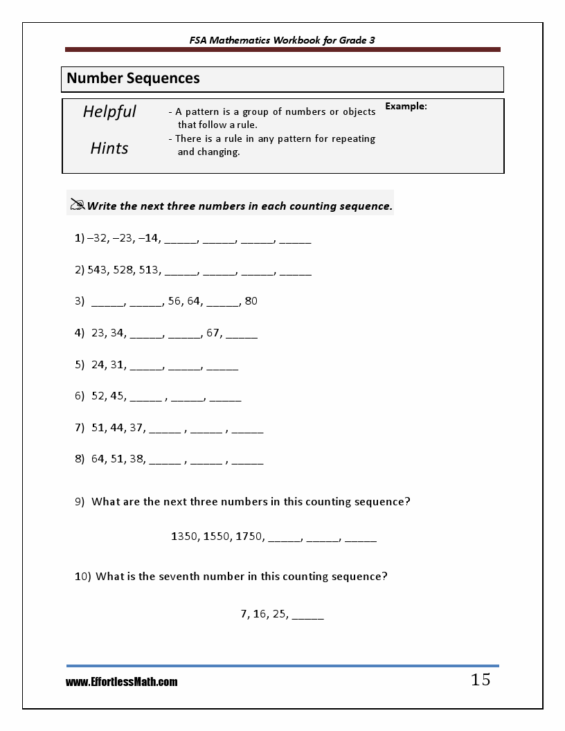 FSA Mathematics Workbook For Grade 3: Step-By-Step Guide to Preparing ...