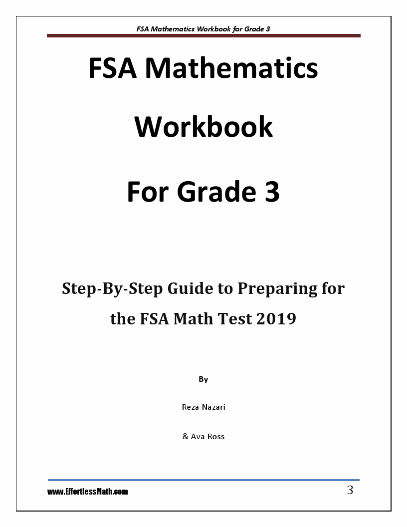 FSA Mathematics Workbook For Grade 3: Step-By-Step Guide to Preparing ...