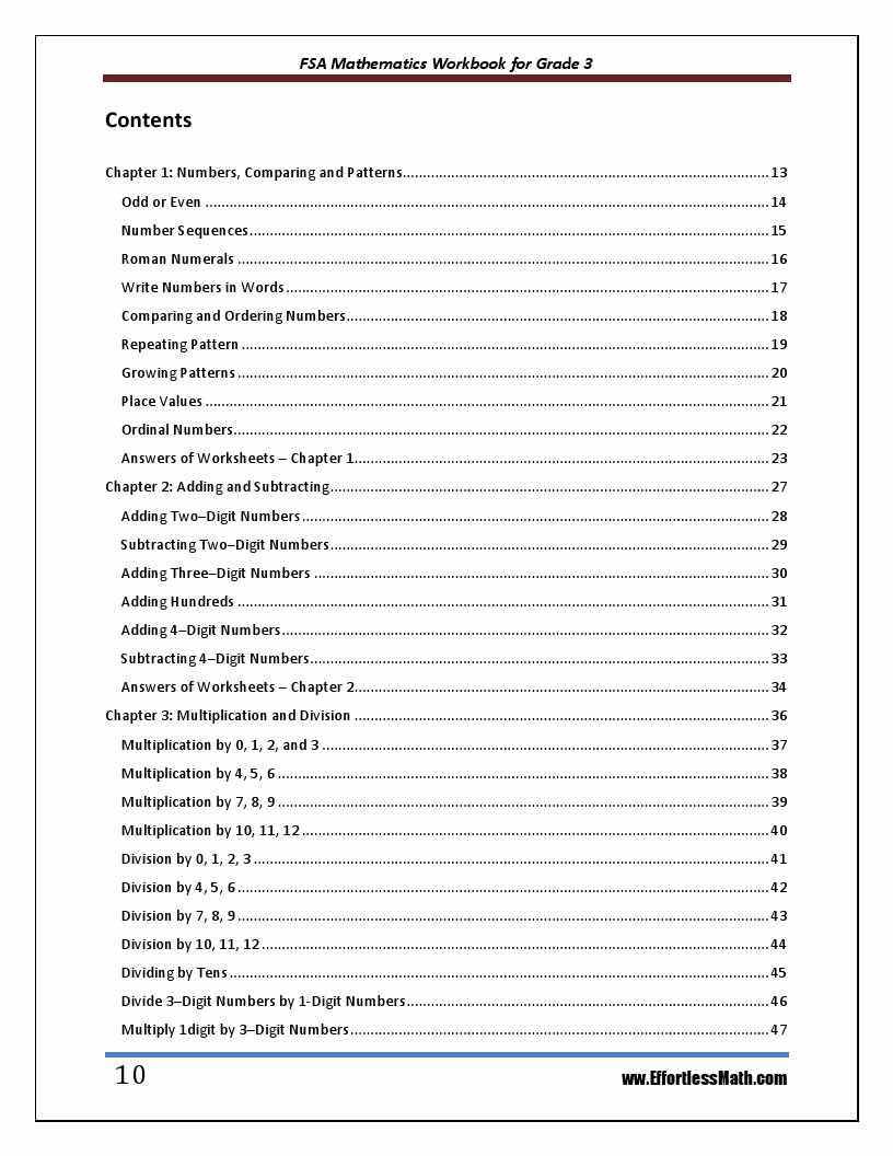 FSA Mathematics Workbook For Grade 3: Step-By-Step Guide to Preparing ...