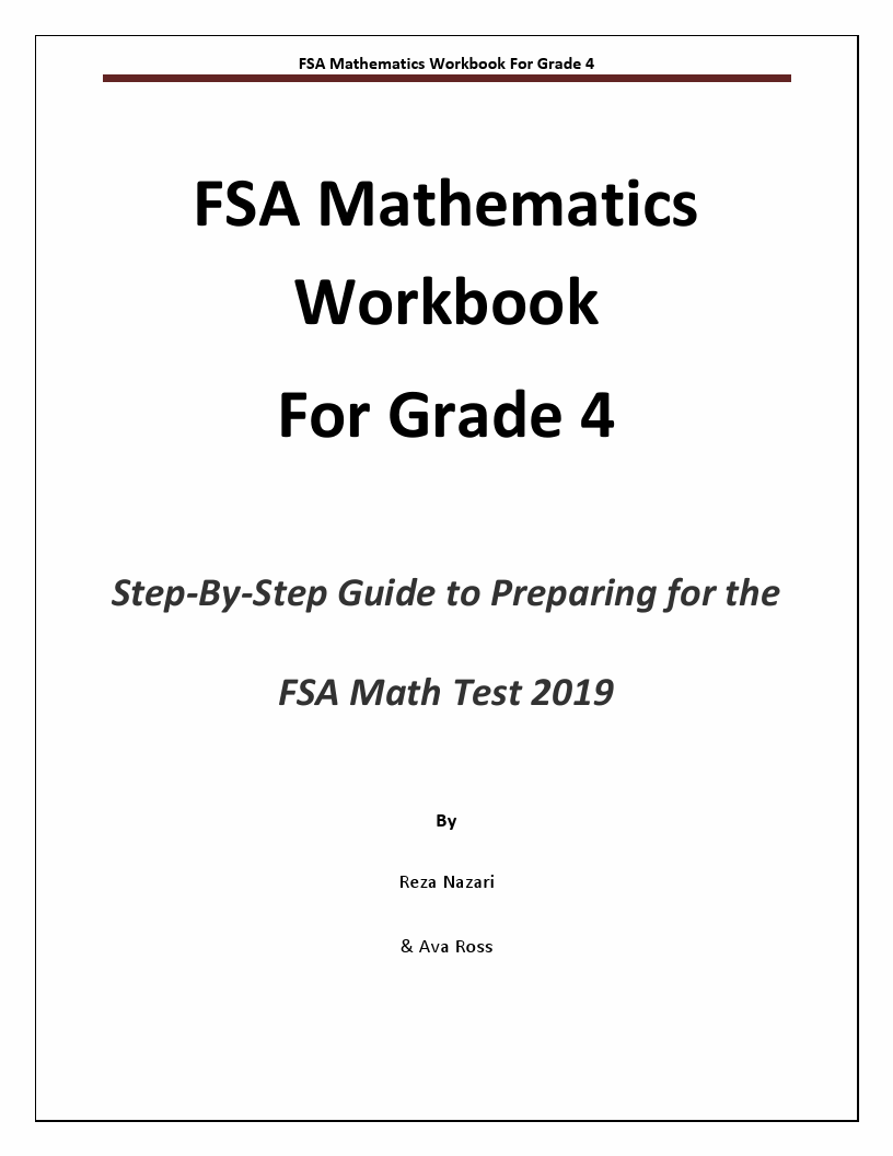 FSA Mathematics Workbook For Grade 4: Step-By-Step Guide to Preparing ...