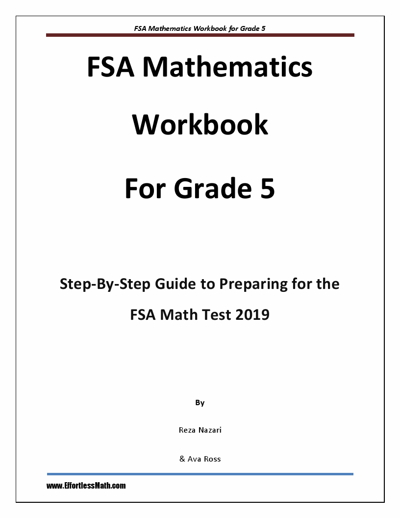 FSA Mathematics Workbook For Grade 5: Step-By-Step Guide to Preparing ...