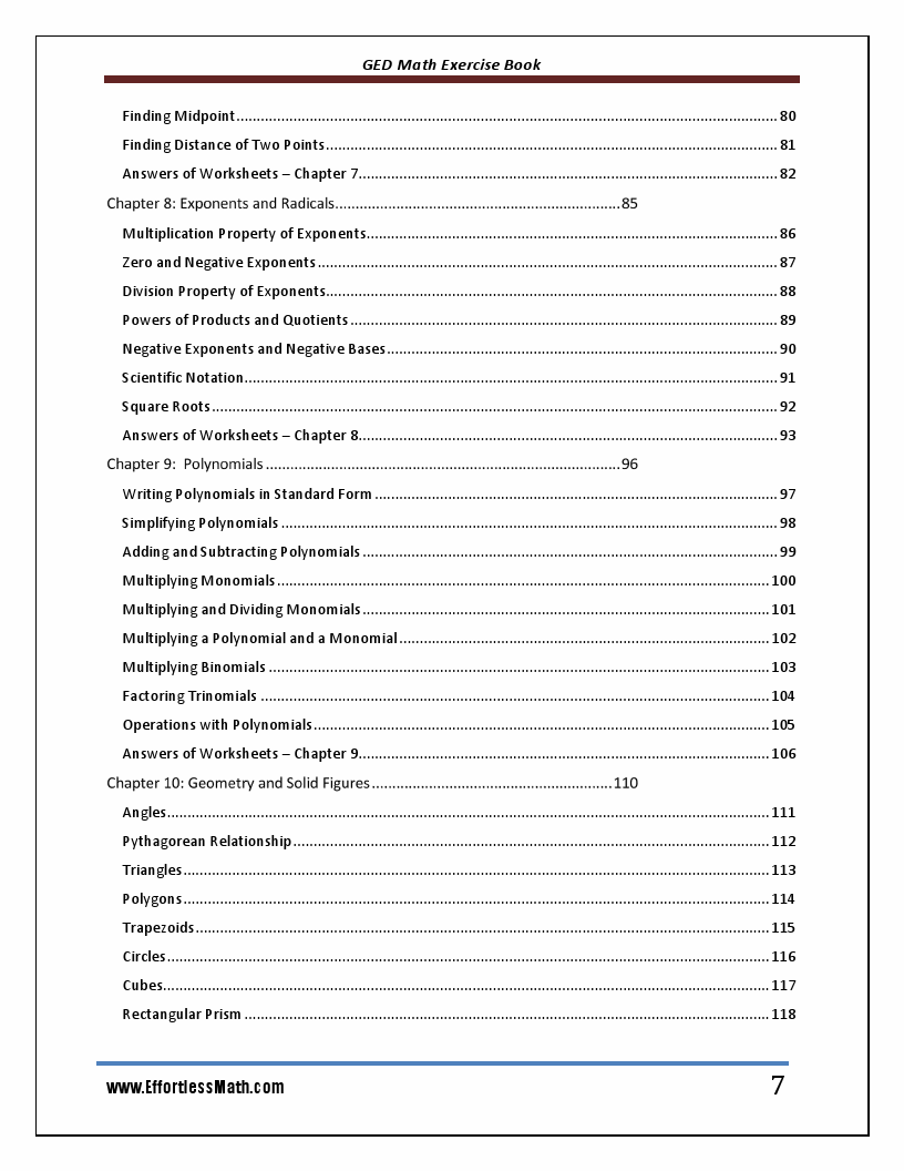 GED Math Exercise Book: Student Workbook and Two Realistic GED Math ...