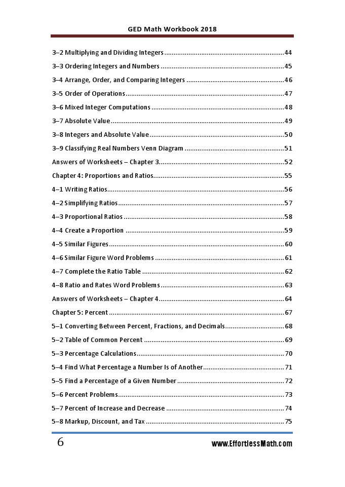 GED Math Workbook 2018: The Most Comprehensive Review for the Math ...