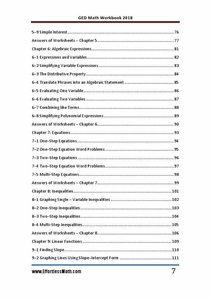 GED Math Workbook 2018: The Most Comprehensive Review for the Math ...