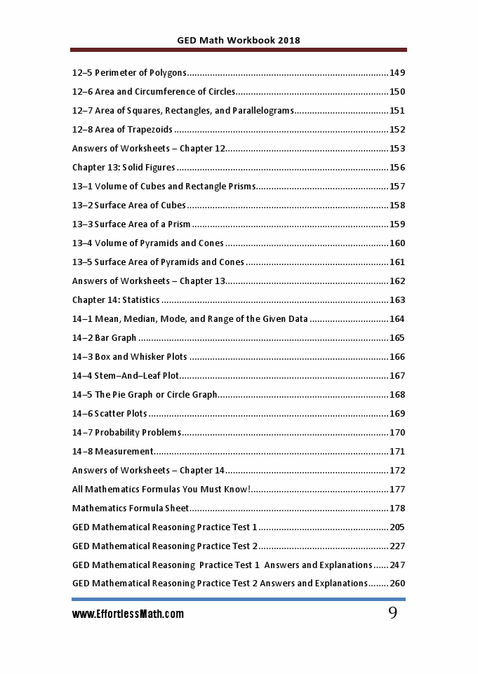 GED Math Workbook 2018: The Most Comprehensive Review for the Math ...