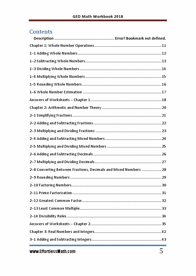 GED Math Workbook 2018: The Most Comprehensive Review for the Math ...