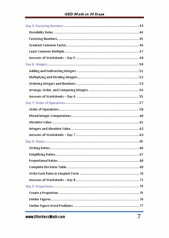 GED Math in 30 Days: The Ultimate Crash Course to Preparing for the GED ...