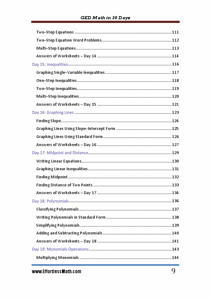 GED Math in 30 Days: The Ultimate Crash Course to Preparing for the GED ...