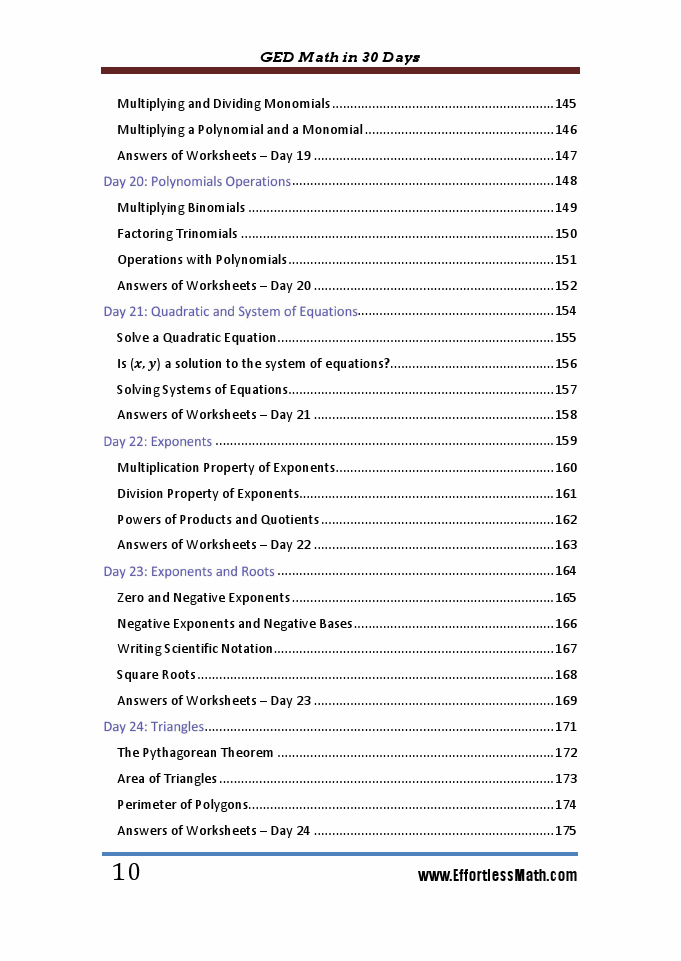 GED Math in 30 Days: The Ultimate Crash Course to Preparing for the GED ...