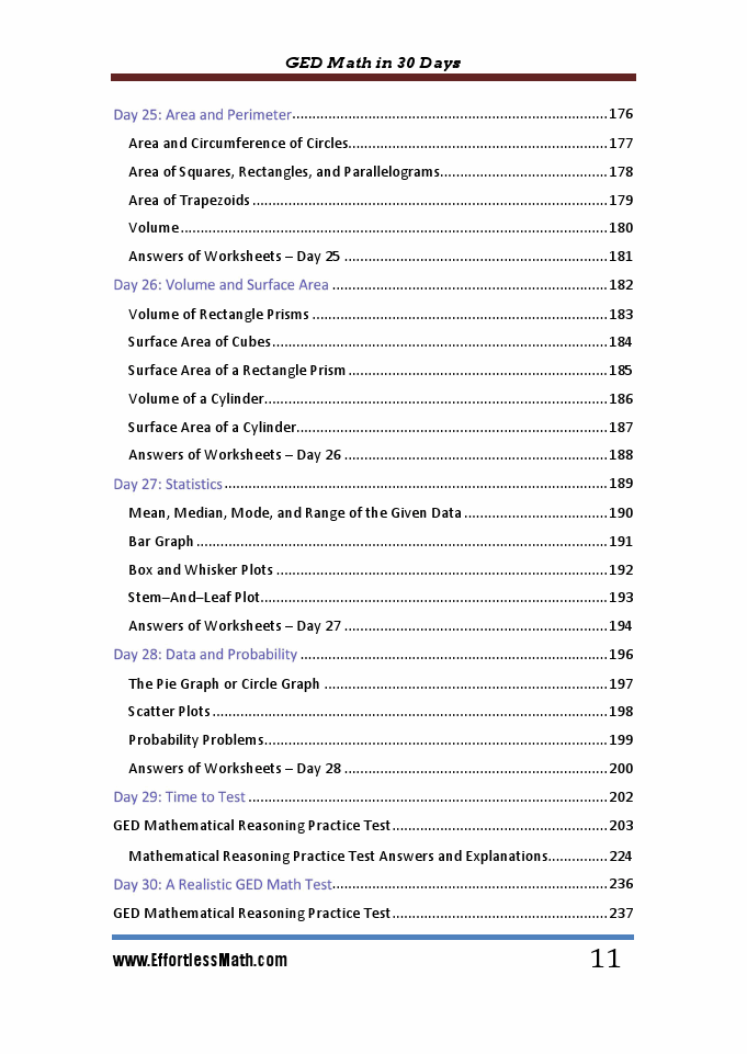 GED Math in 30 Days: The Ultimate Crash Course to Preparing for the GED ...