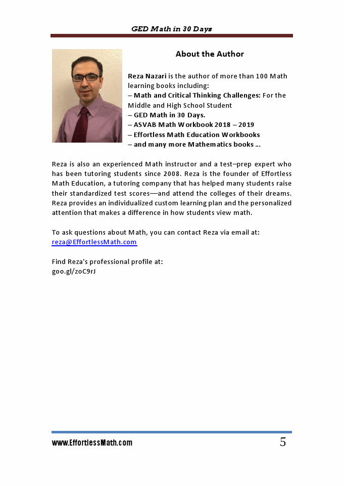 GED Math in 30 Days: The Ultimate Crash Course to Preparing for the GED ...