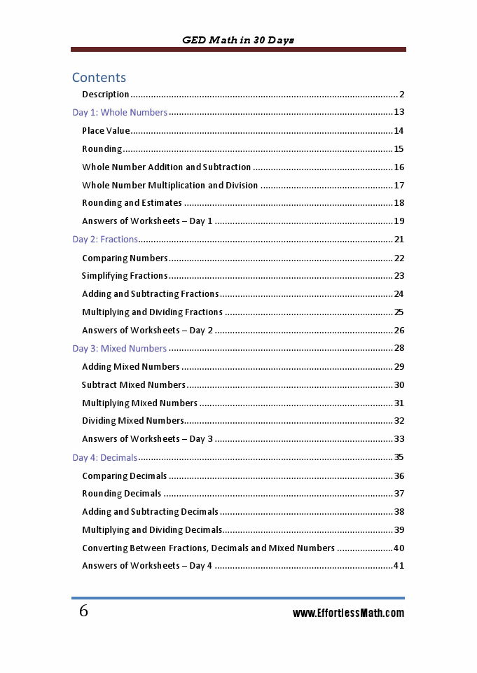 GED Math in 30 Days: The Ultimate Crash Course to Preparing for the GED ...