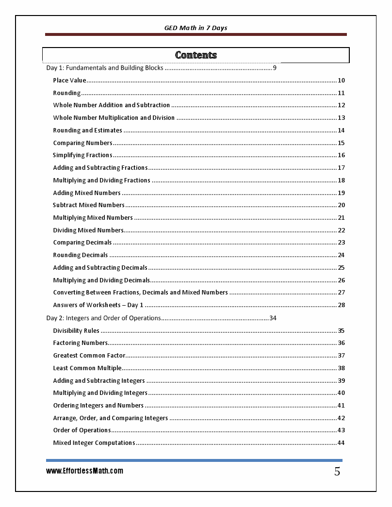 GED Math in 7 Days: Step-By-Step Guide to Preparing for the GED Math ... GED Math in 7 Days: Step-By-Step Guide to Preparing for the GED Math ...