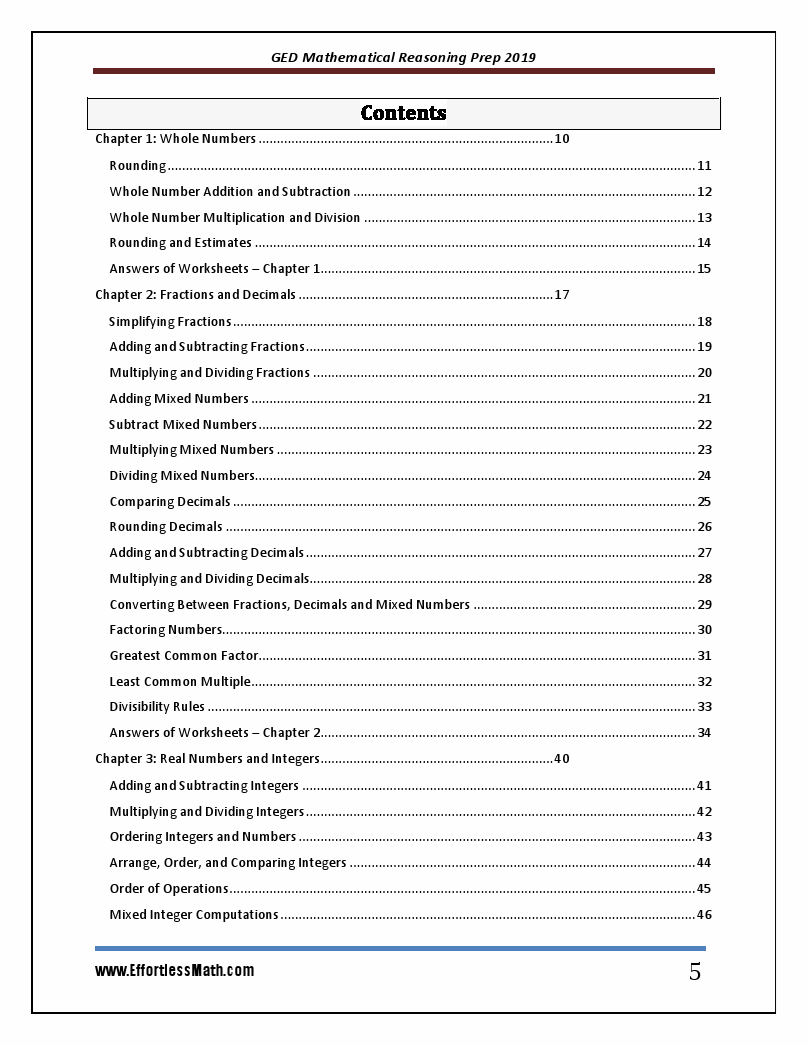GED Mathematical Reasoning Prep 2019: A Comprehensive Review and ...