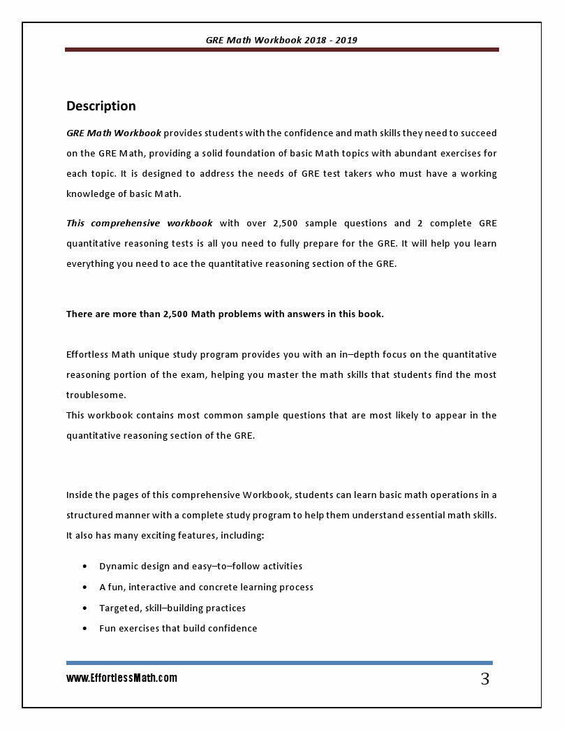 GRE Math Workbook 2018 – 2019: The Most Comprehensive Review for the ...
