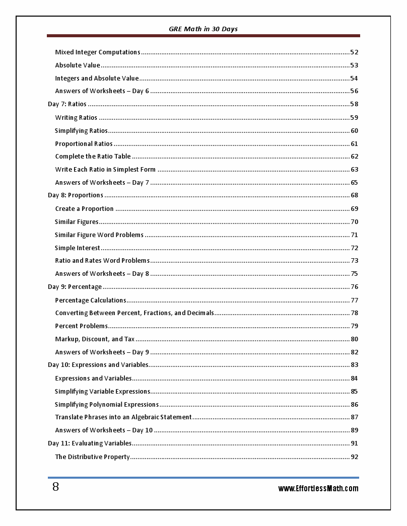 GRE Math in 30 Days: The Ultimate Crash Course to Preparing for the GRE ...