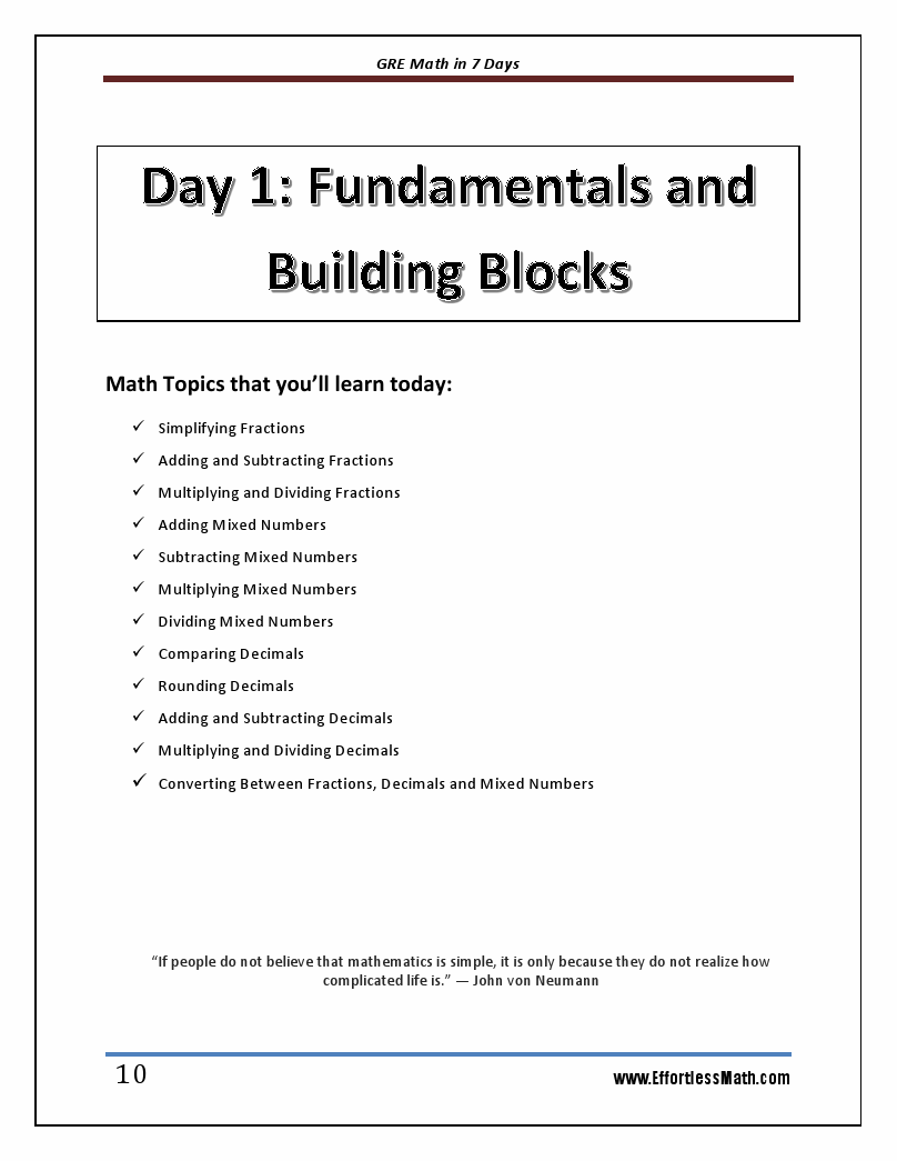 GRE Math in 7 Days: Step-By-Step Guide to Preparing for the GRE Math ...