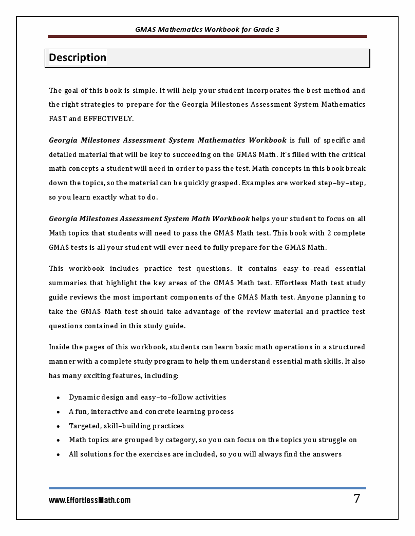 Georgia Milestones Mathematics Workbook For Grade 3: Step-By-Step Guide ...