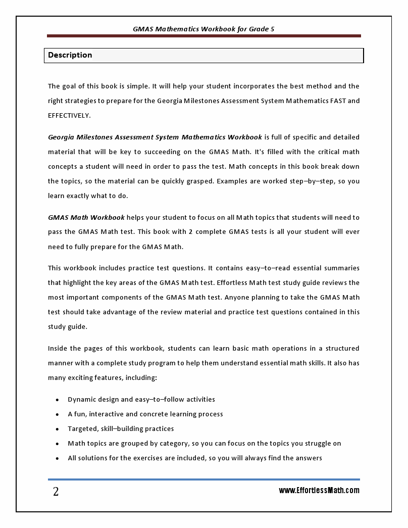 Georgia Milestones Mathematics Workbook For Grade 5: Step-By-Step Guide ...