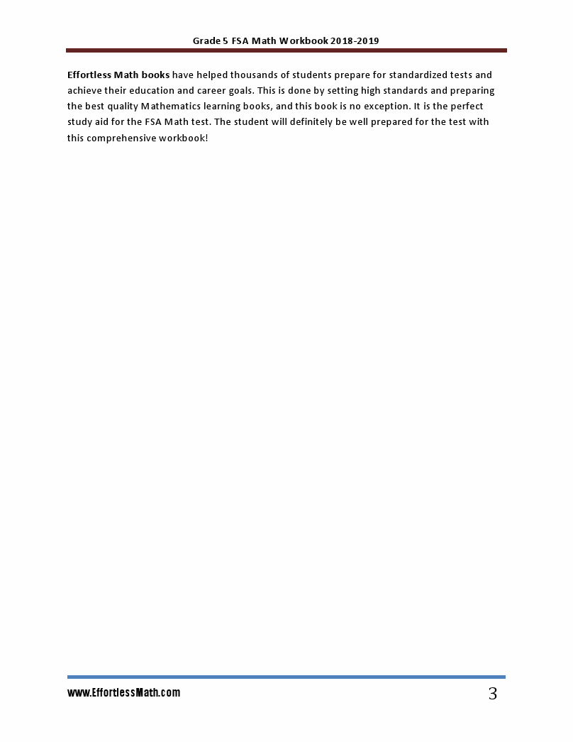 Grade 5 FSA Mathematics Workbook 2018 - 2019: A Comprehensive Review ...