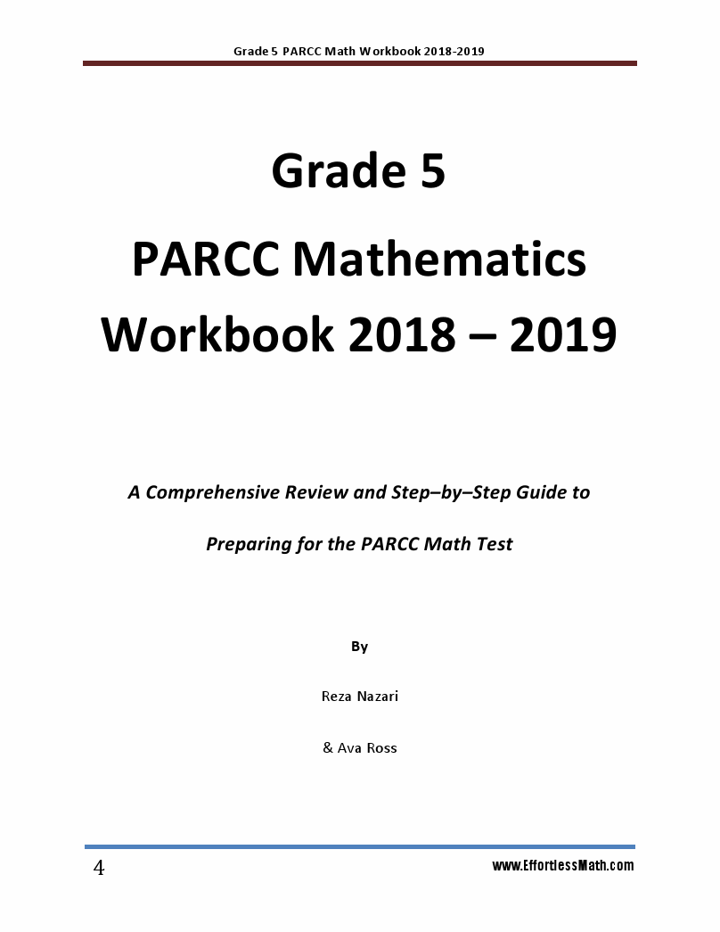 Grade 5 PARCC Mathematics Workbook 2018 – 2019: A Comprehensive Review ...