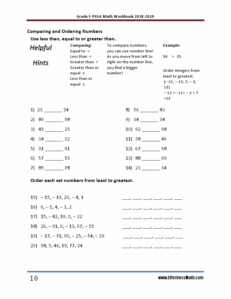 Grade 5 PSSA Mathematics Workbook 2018 – 2019: A Comprehensive Review ...