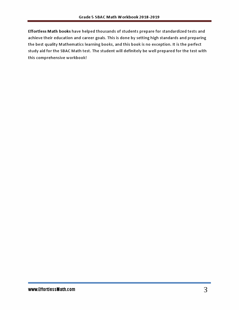 Grade 5 SBAC Mathematics Workbook 2018 - 2019: A Comprehensive Review ...