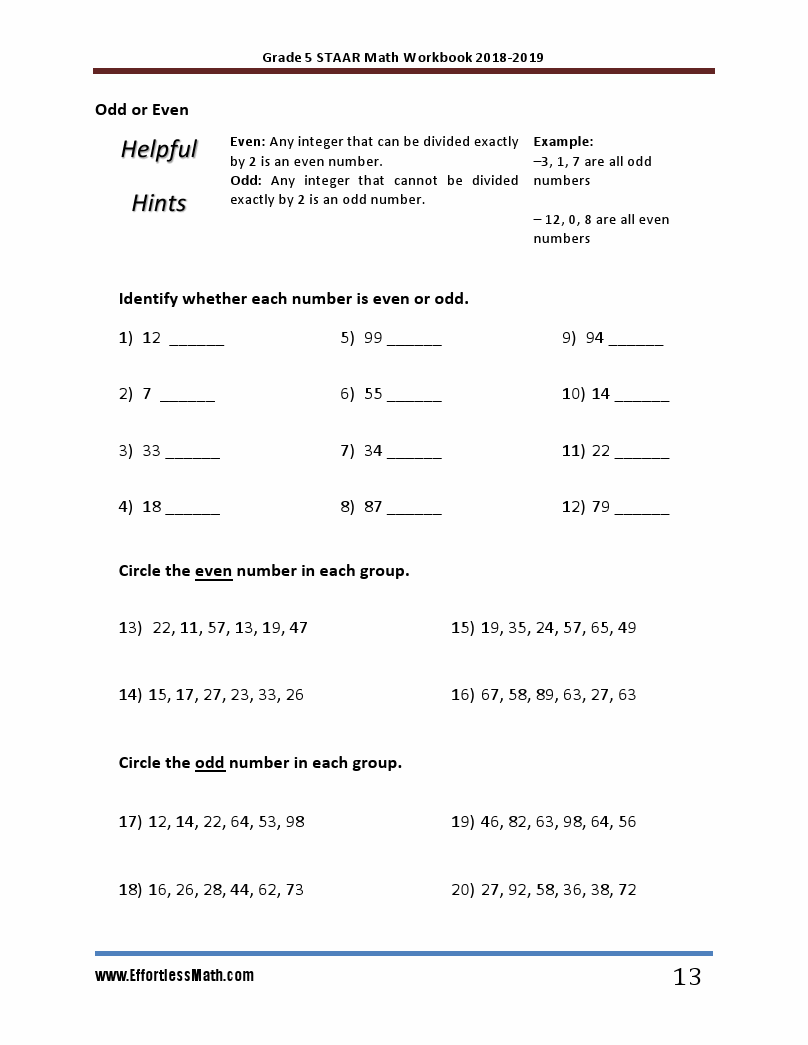 Grade 5 STAAR Mathematics Workbook 2018 – 2019: A Comprehensive Review ...