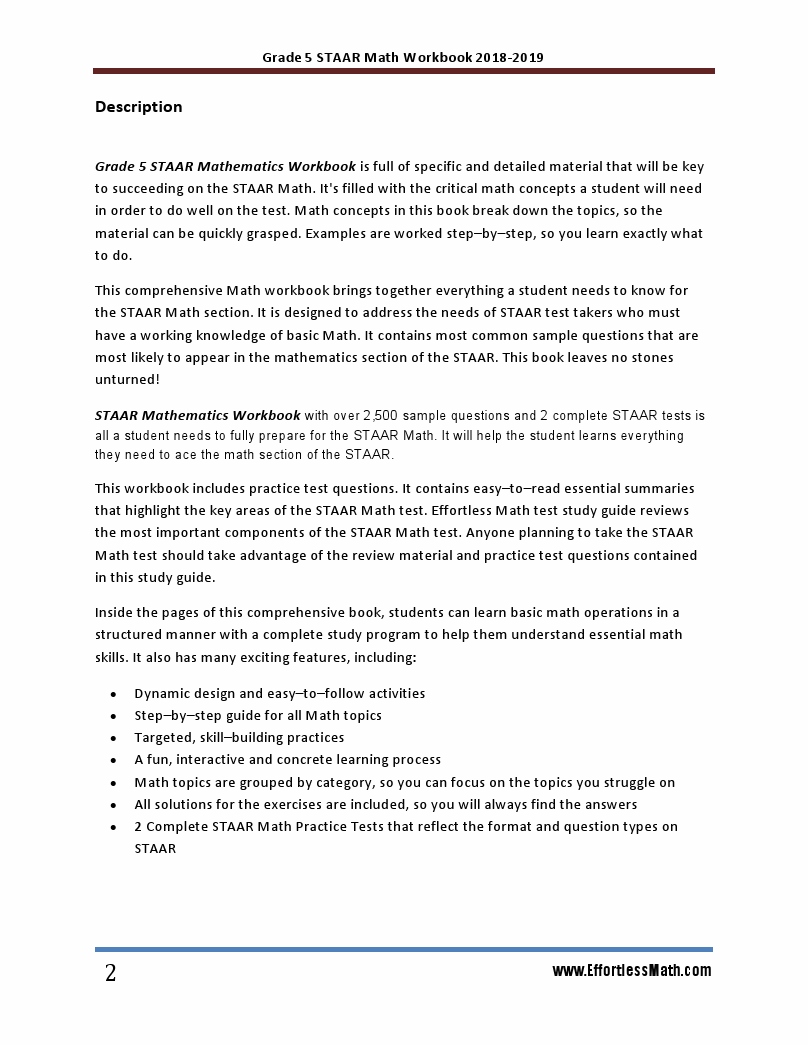 Grade 5 STAAR Mathematics Workbook 2018 – 2019: A Comprehensive Review ...