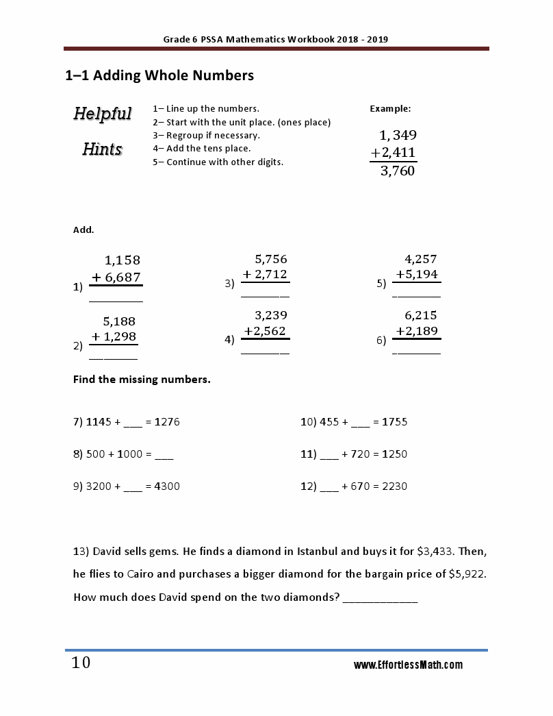 Grade 6 PSSA Mathematics Workbook 2018 – 2019: A Comprehensive Review ...