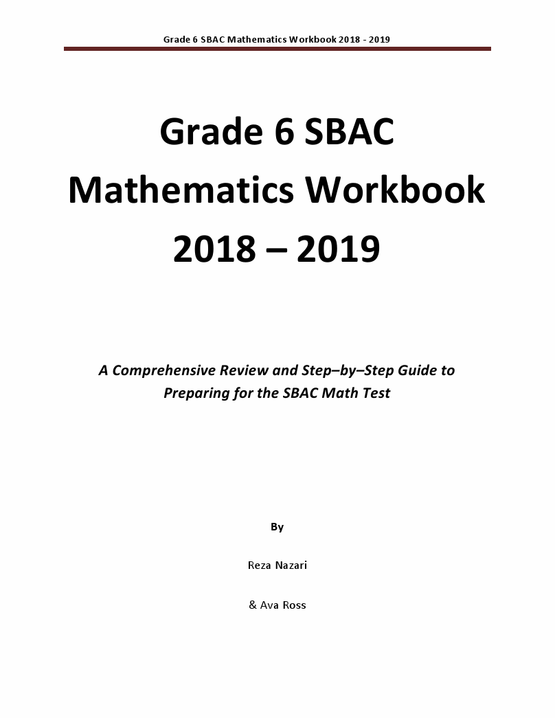 Grade 6 SBAC Mathematics Workbook 2018 – 2019: A Comprehensive Review ...