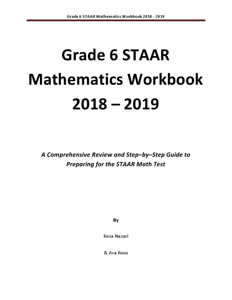 Grade 6 STAAR Mathematics Workbook 2018-2019: A Comprehensive Review ...