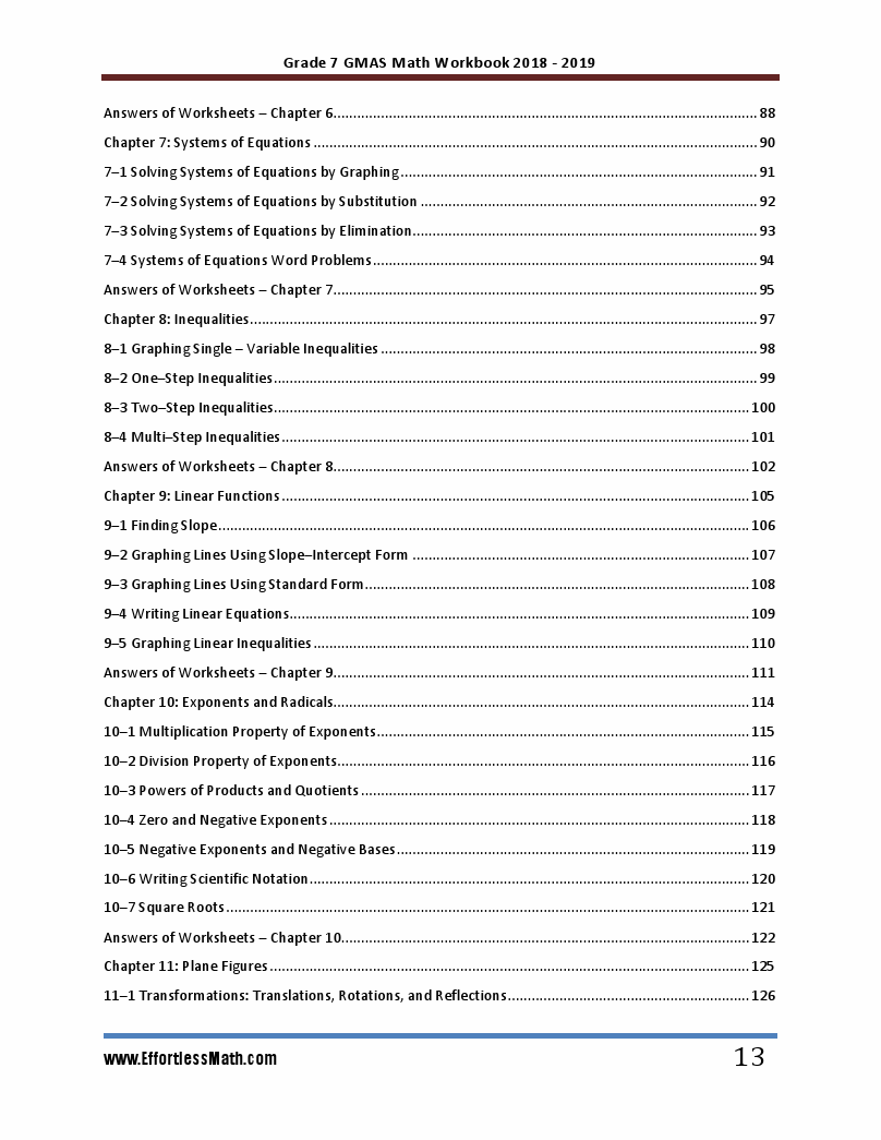 Grade 7 Georgia Milestones Mathematics Workbook 2018-2019: A ...