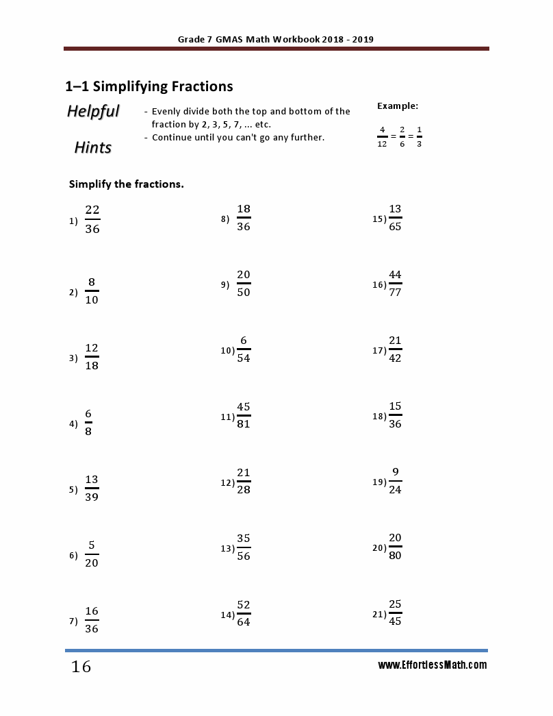 Grade 7 Georgia Milestones Mathematics Workbook 2018-2019: A ...
